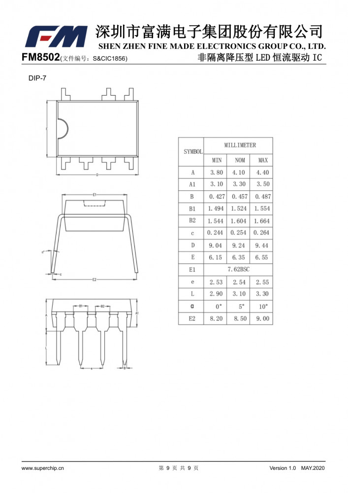 FM8502A datasheet page 9