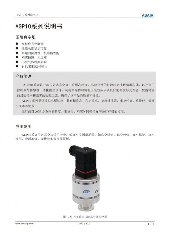 AGP1015A00 datasheet page 1