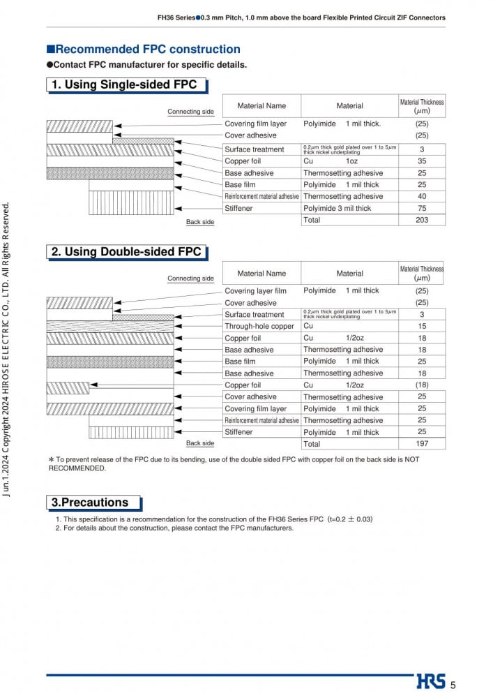 HRS FH36W datasheet page 5