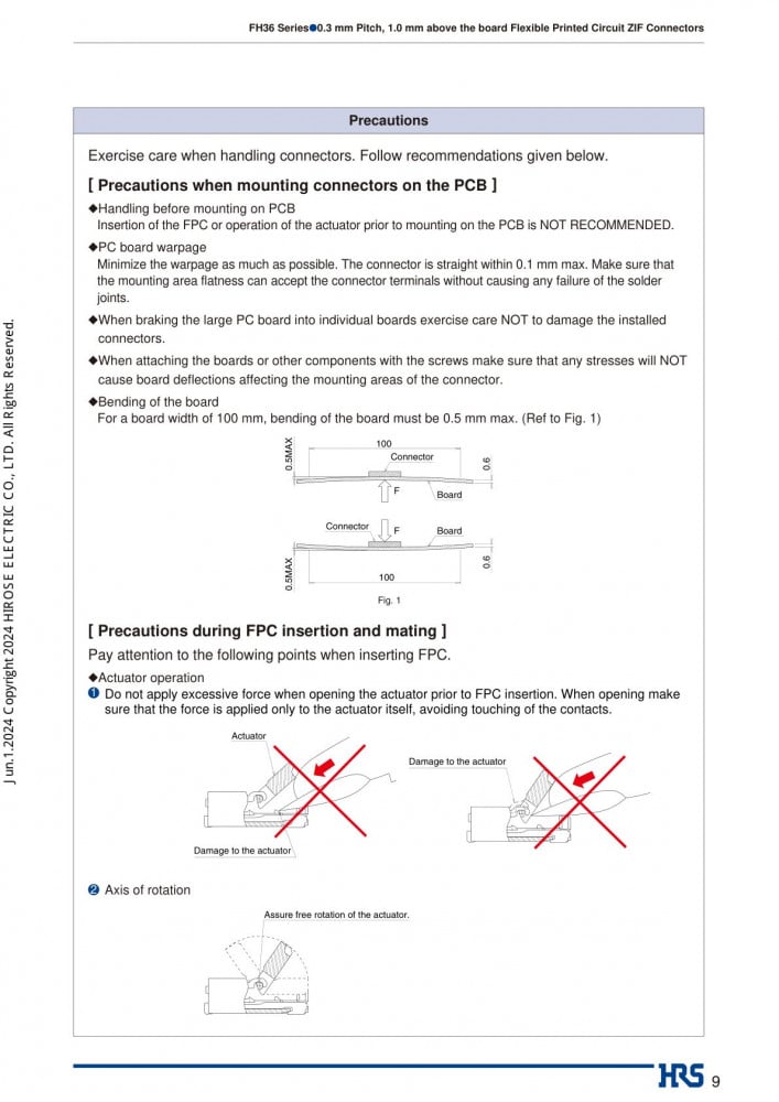 HRS FH36W datasheet page 9