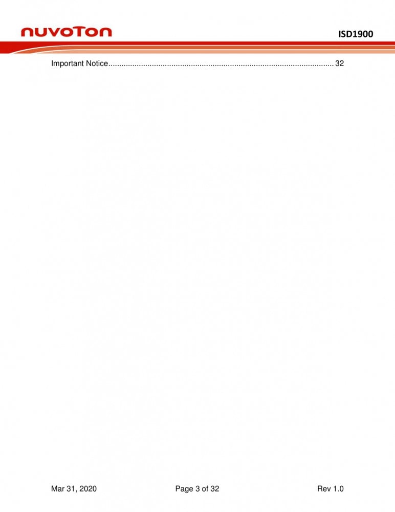 ISD1964SYI datasheet page 3