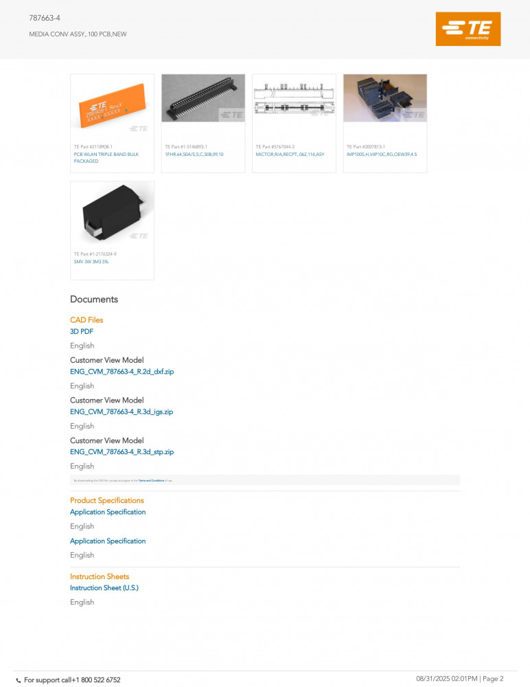 Product document image 2 for 787663-4