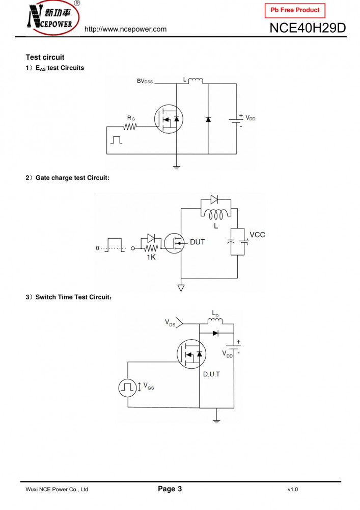 NCE40H29D datasheet page 3