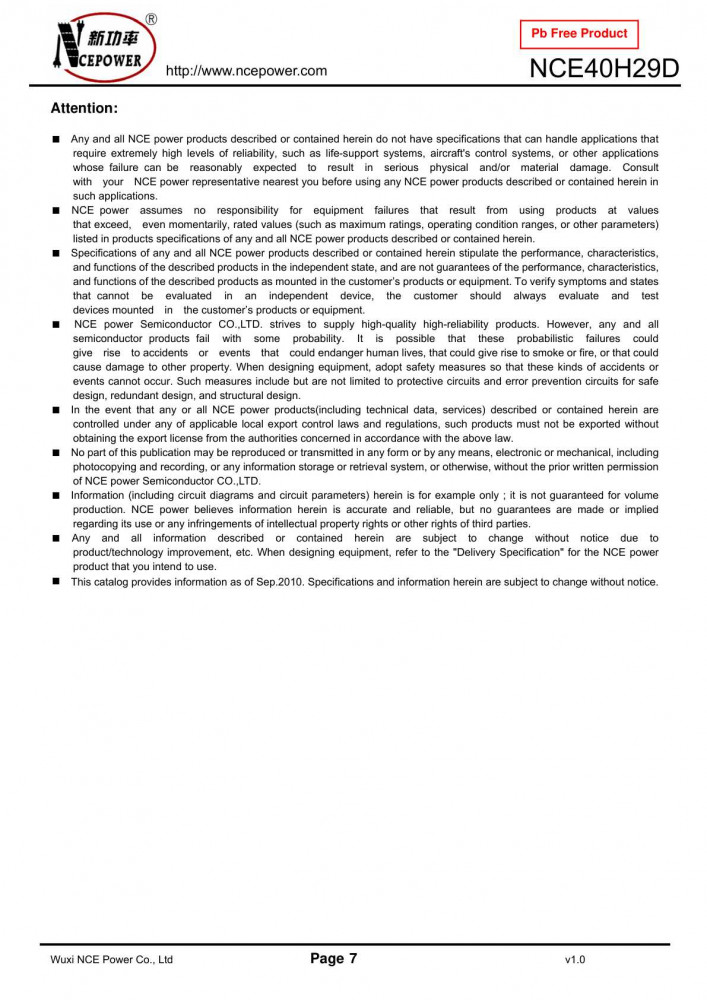 NCE40H29D datasheet page 7