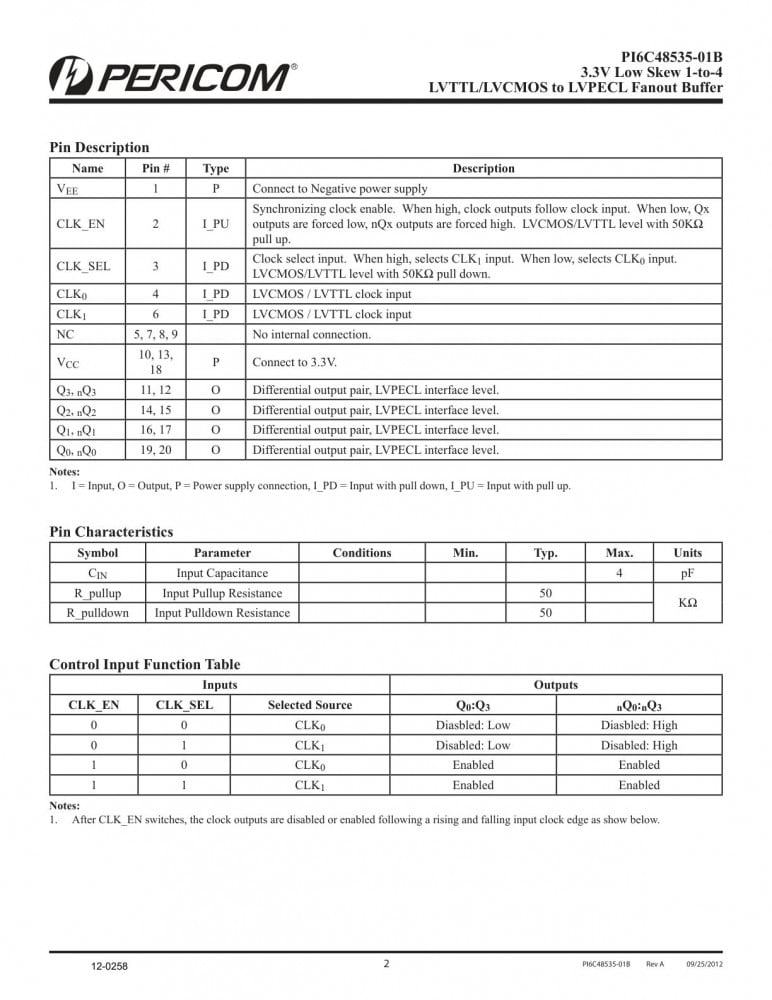 PI6C48535-01BLIEX datasheet page 2