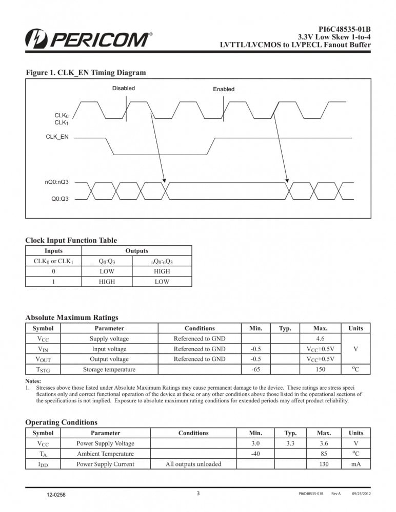 PI6C48535-01BLIEX datasheet page 3