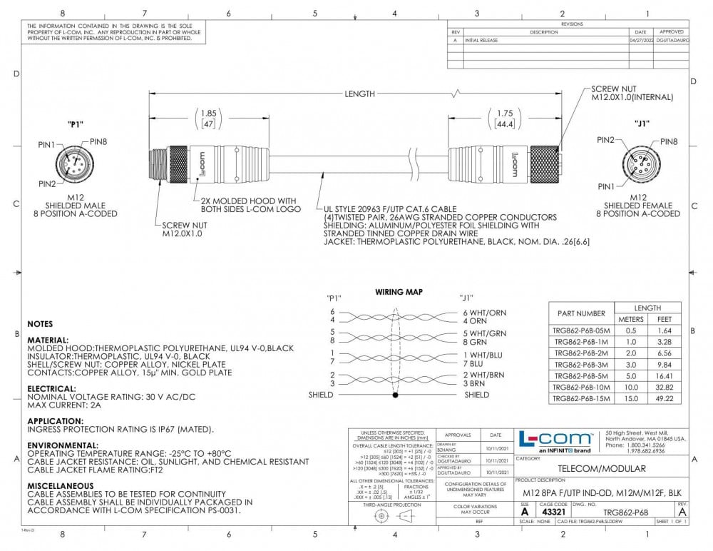 TRG862-P6B technical drawing