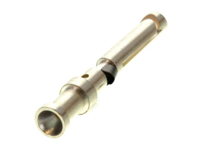 Heavy-Duty Turned Crimp Contact for 10A Inserts and Modules, Female, Gold (Au) Plated Copper Alloy, 0.75mm² (18 AWG), 100 per Bag