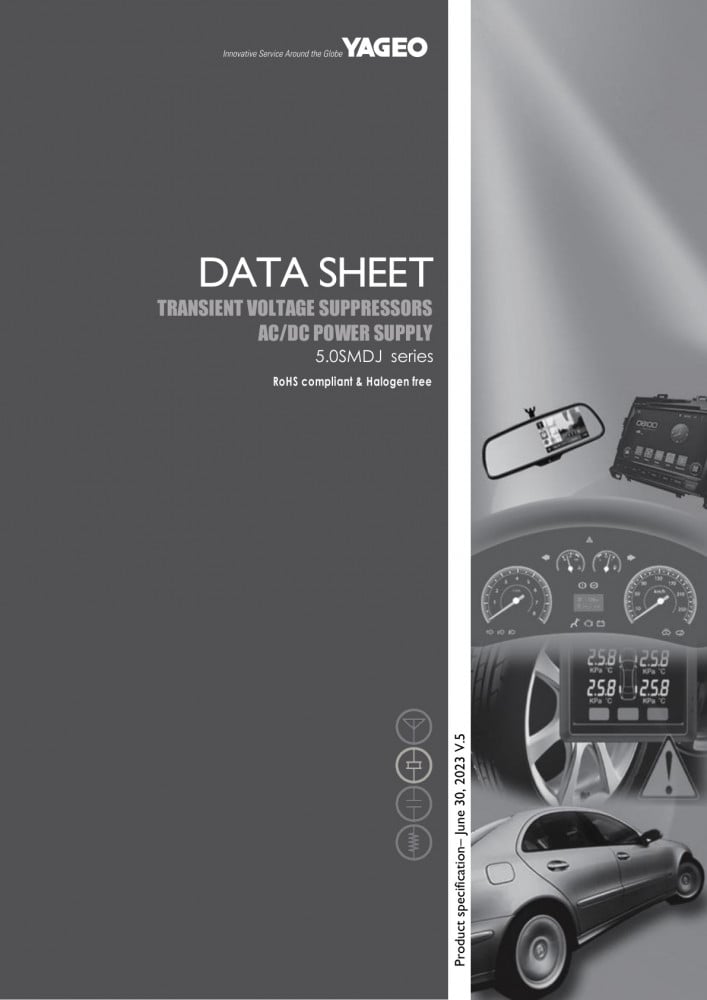 5.0SMDJ series datasheet page 1