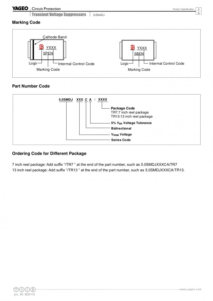 5.0SMDJ series datasheet page 7