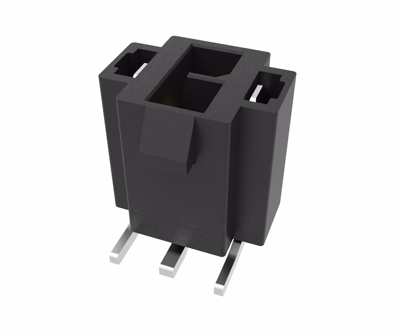 Mini-Fit Max Vertical Header, Dual Row, Surface Mount, 2 Circuits, Matte Tin (Sn) Plating, Black, Glow-Wire Capable, with Pick-and-Place Tape, Tape and Reel for sale