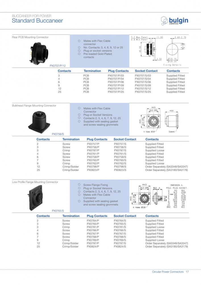 Bulgin PX07 technical document page 4