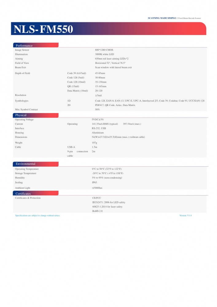 Newland FM550 technical document page 2