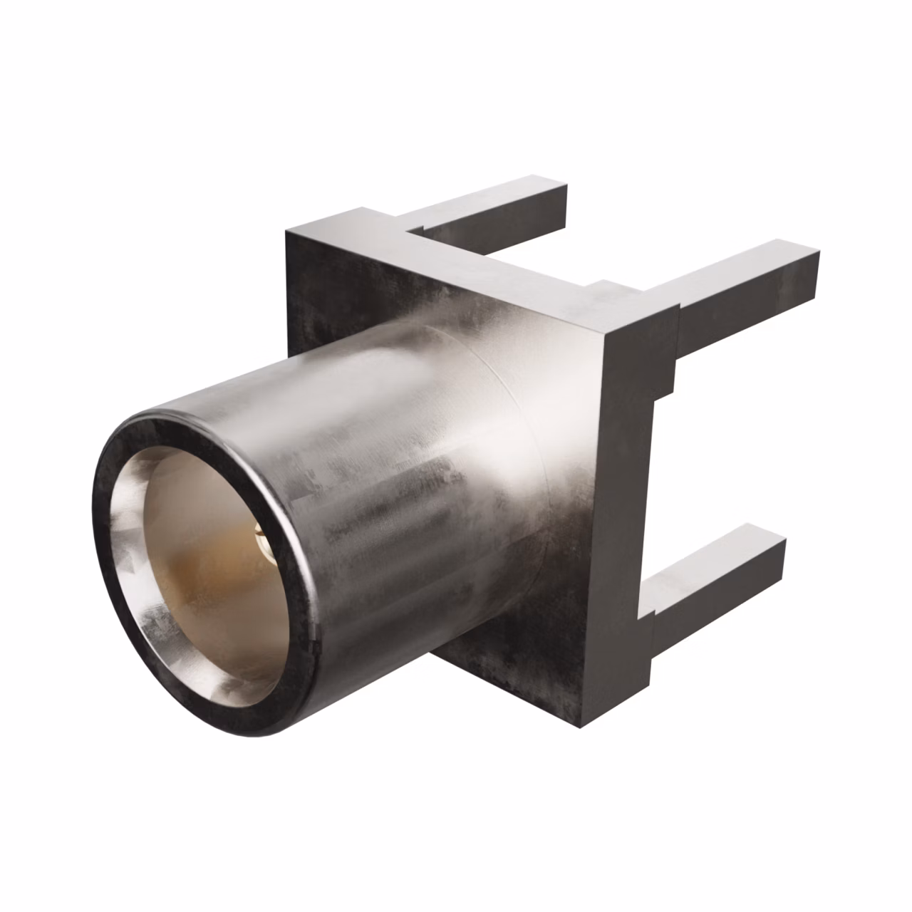 MCX Jack, Straight, PCB Receptacle, Through Hole, Brass Body, Nickel (Ni) Plated, 75 Ohms for sale