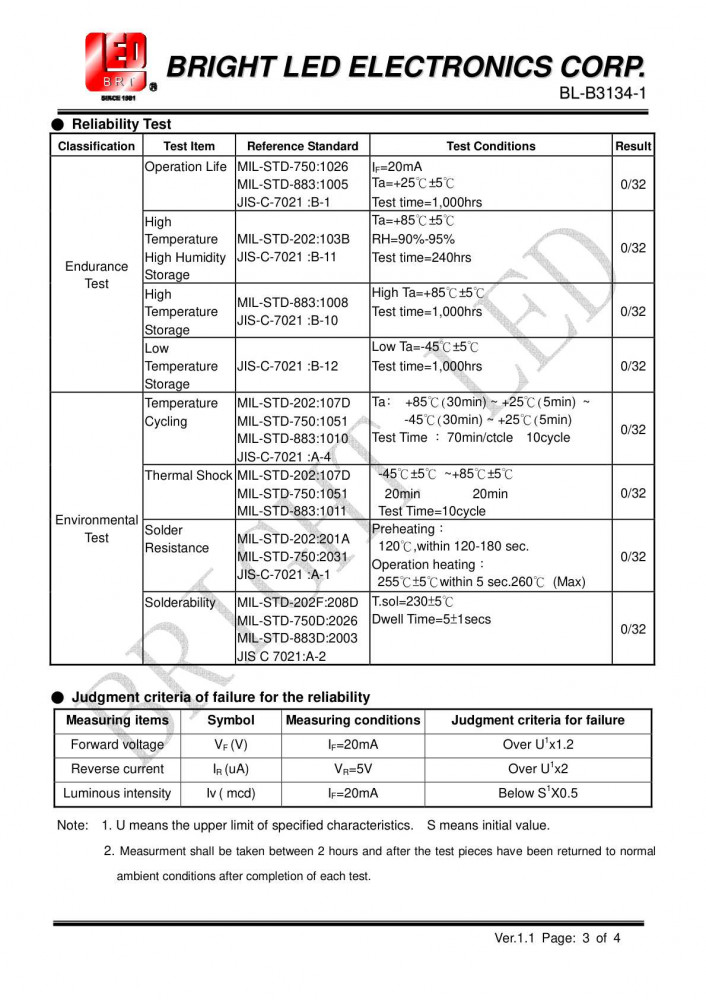 BL-B3134-1 datasheet page 3