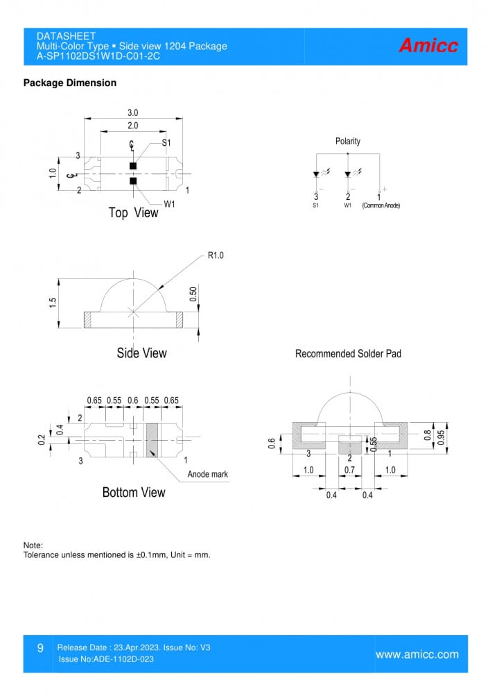 Amicc datasheet page 9