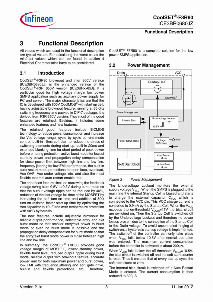 ICE3BR0680JZ datasheet page 8