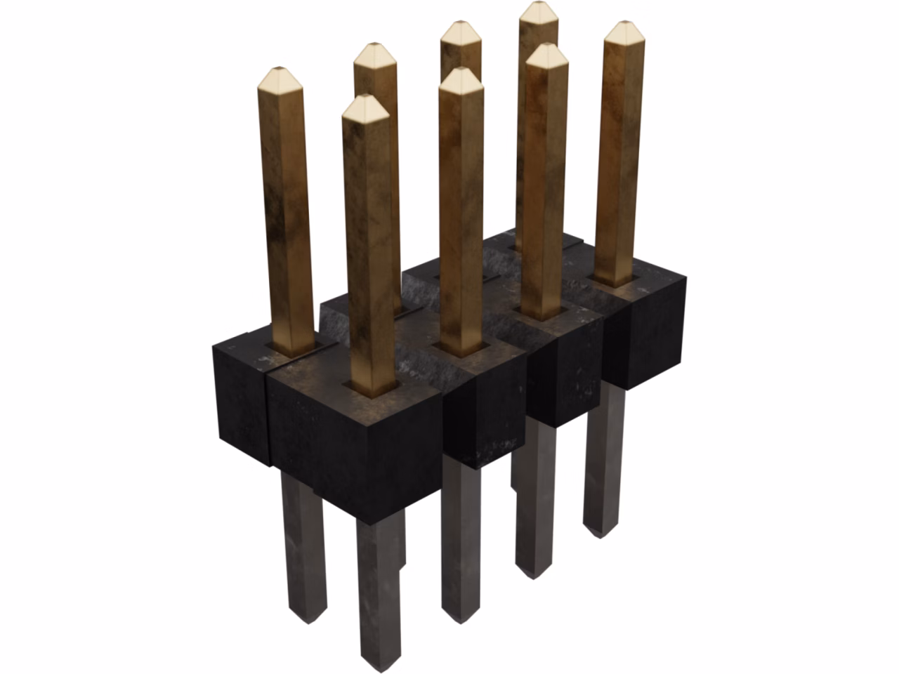C-Grid Header, 2.54mm Pitch, Through Hole, Dual Row, Vertical, 8 Circuits, 0.38µm Gold (Au) Plating, Tray Packaging, Lead-Free for sale