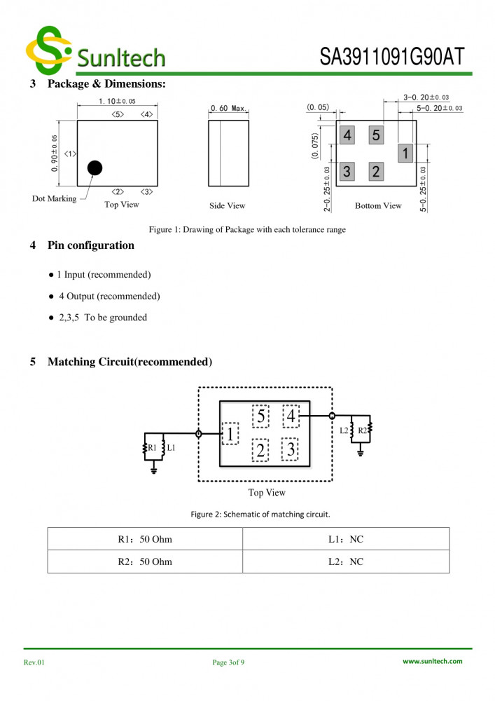 SA3911091G90AT datasheet page 3