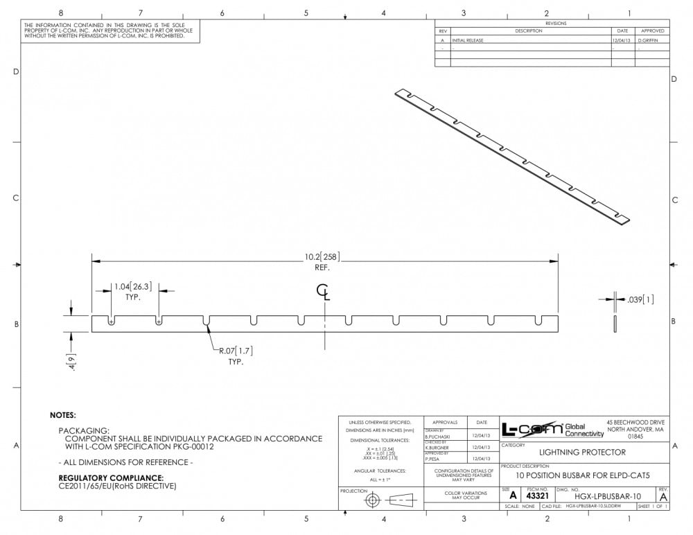 HGX-LPBUSBAR-10 technical document preview