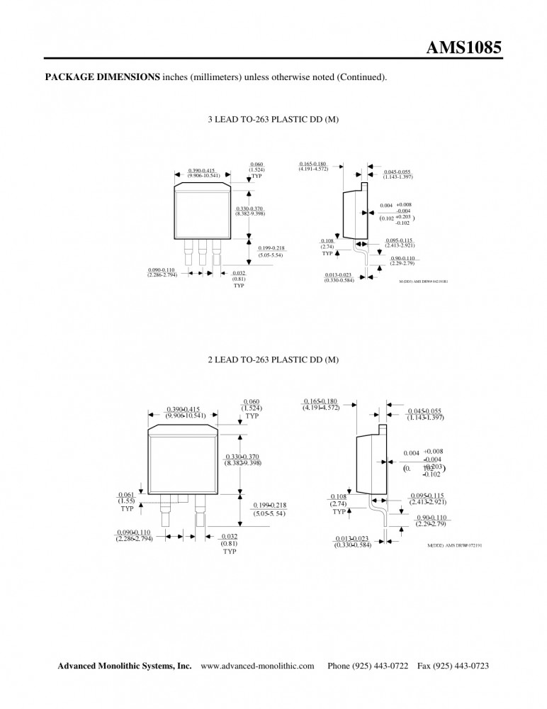 AMS1085CM-3.3 datasheet page 8