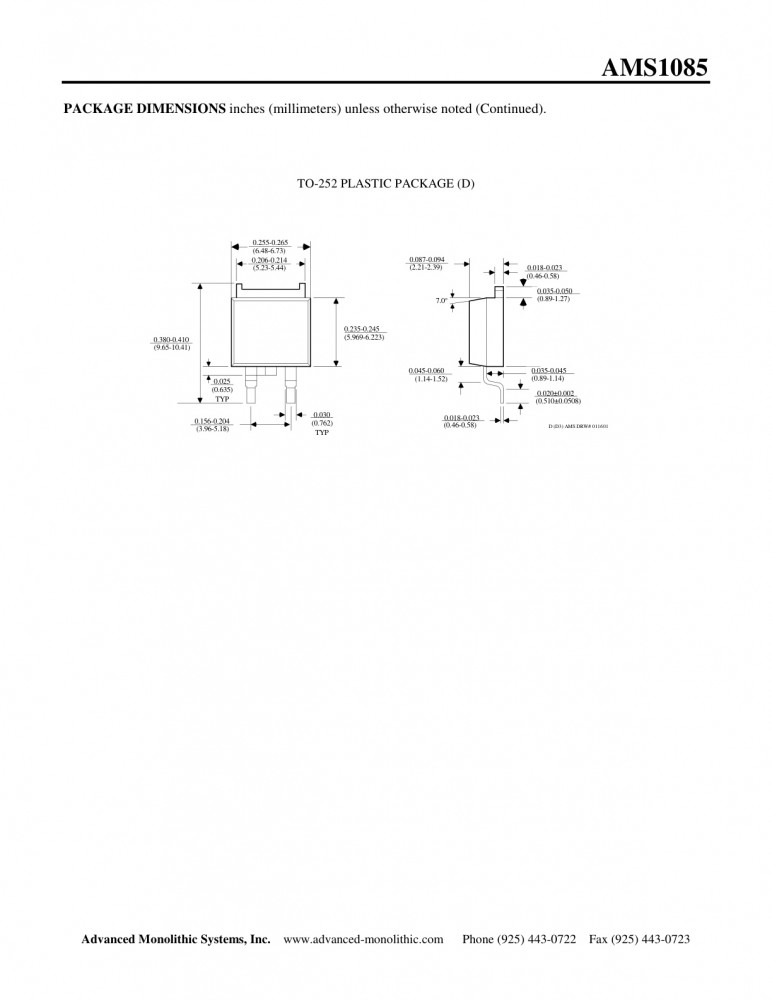 AMS1085CM-3.3 datasheet page 9