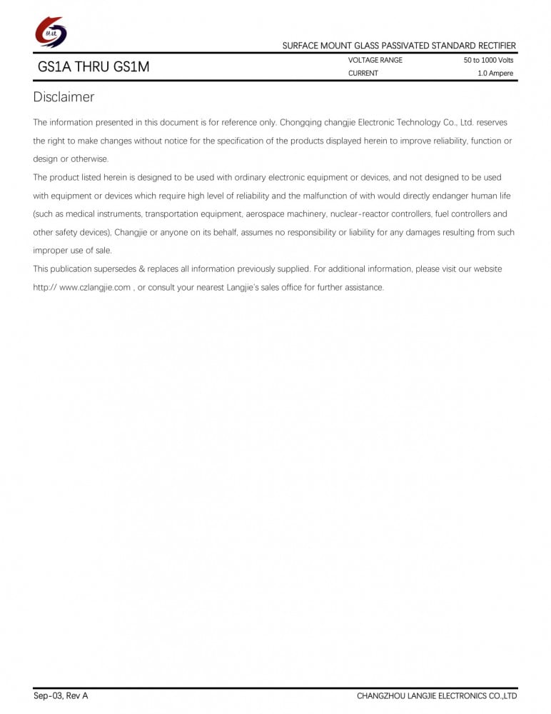 GS1M datasheet page 6