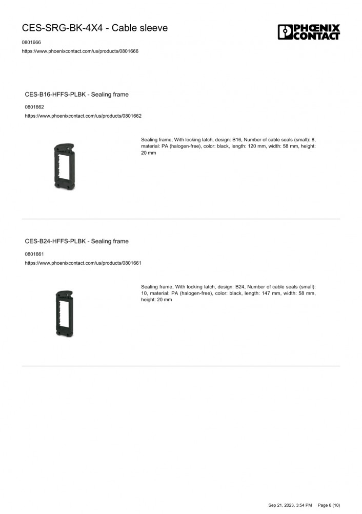 Phoenix Contact 0801666 technical document page 8