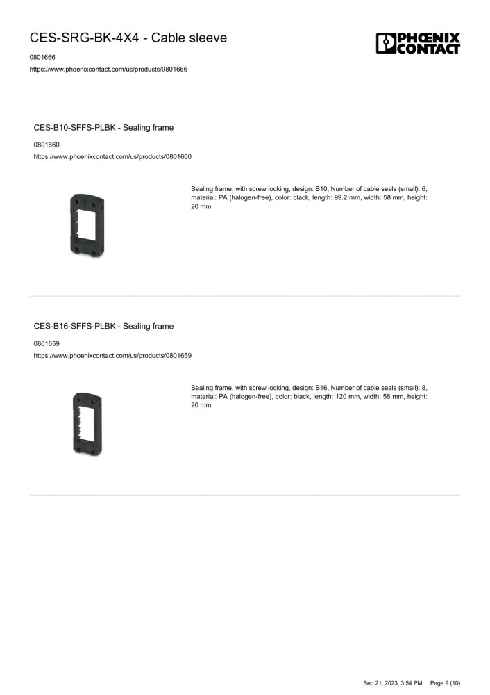 Phoenix Contact 0801666 technical document page 9