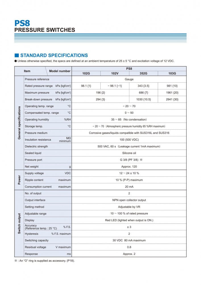 Nidec PS8-103G technical document page 2