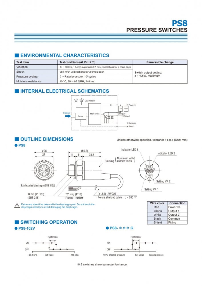 Nidec PS8-103G technical document page 3