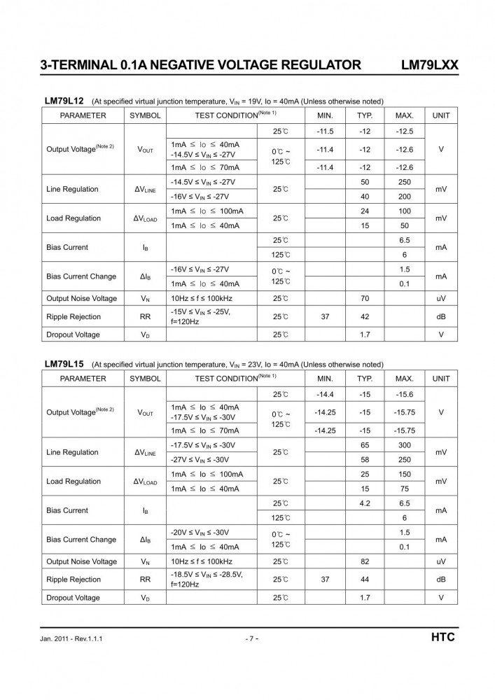 LM79L05 datasheet page 7