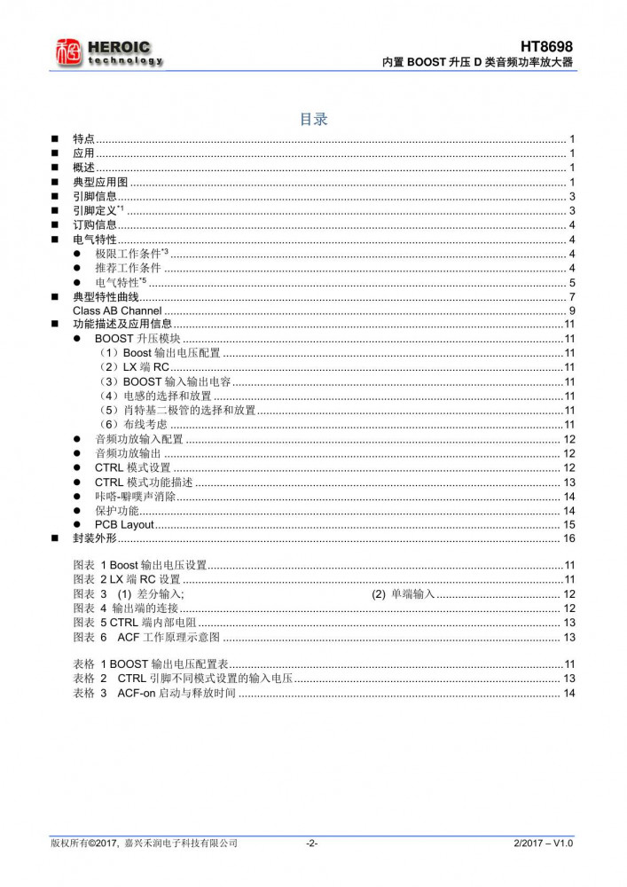 HT8698 datasheet page 2