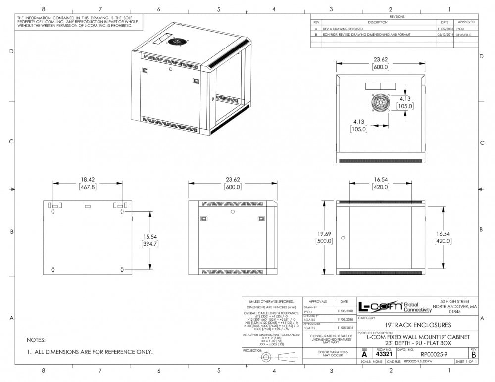 L-com RP00025-9 technical document page