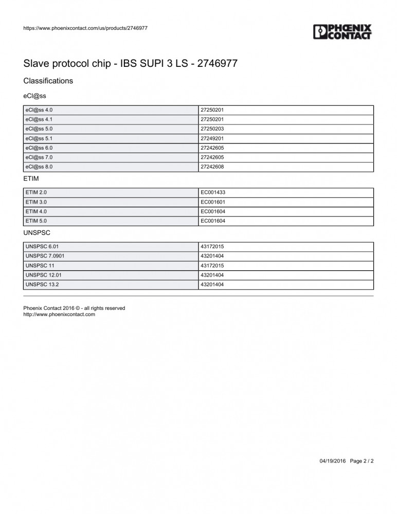 Phoenix Contact 2746977 technical document page 2
