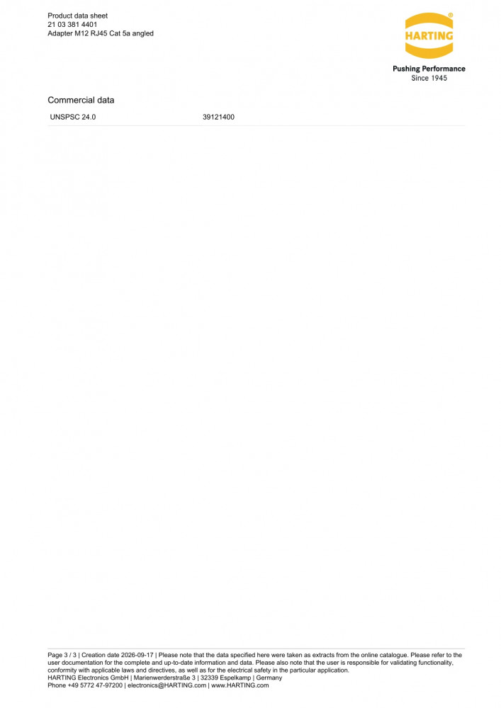 Product technical document, page 3