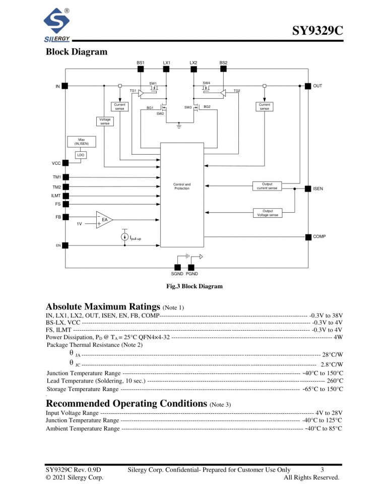 SY9329CQFC datasheet page 3
