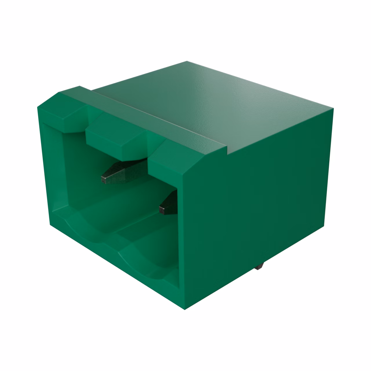 5.08mm Pitch Eurostyle Right-Angle PCB Header, Green Housing, 2 Circuits for sale
