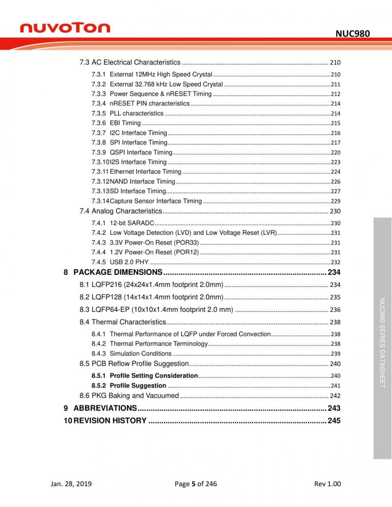 NUC980 datasheet page 5
