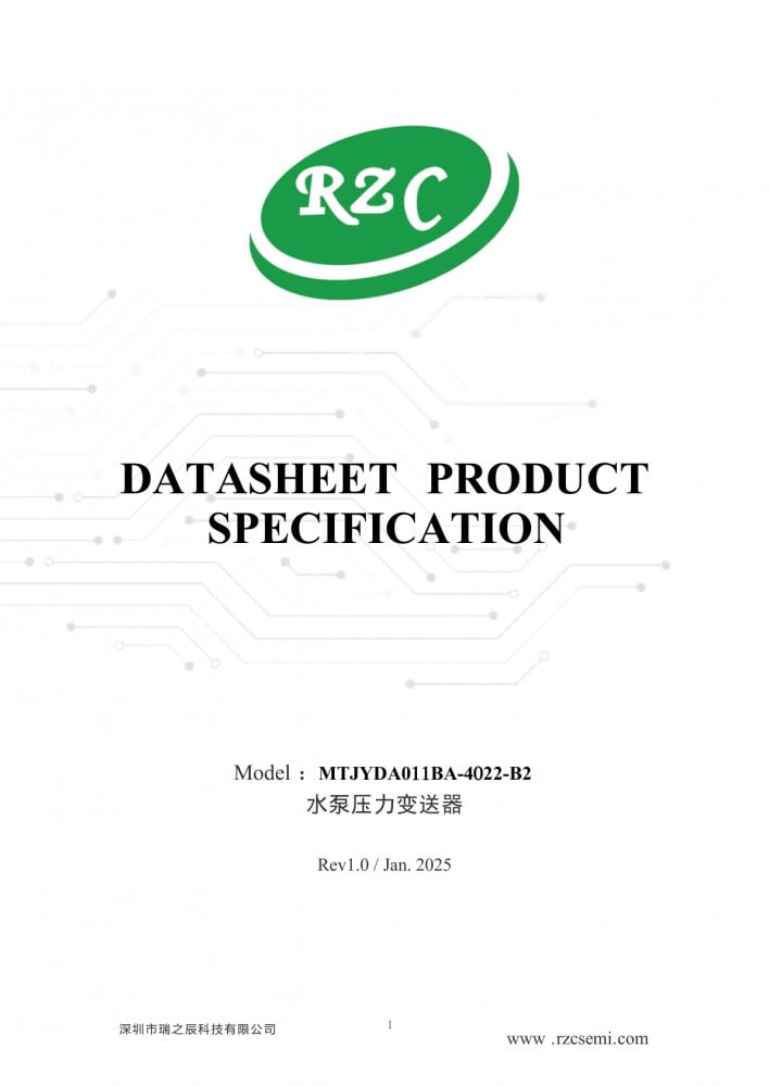 MT4022 technical document page 1