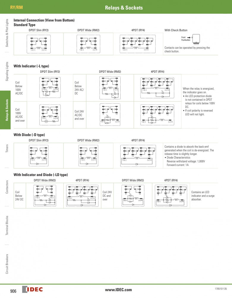IDEC relay and socket documentation page 8