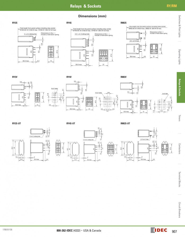 IDEC relay and socket documentation page 9