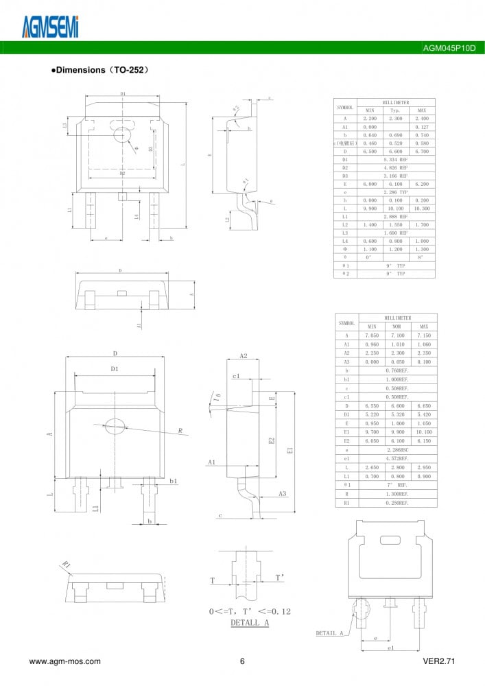 AGM045P10D datasheet page 6