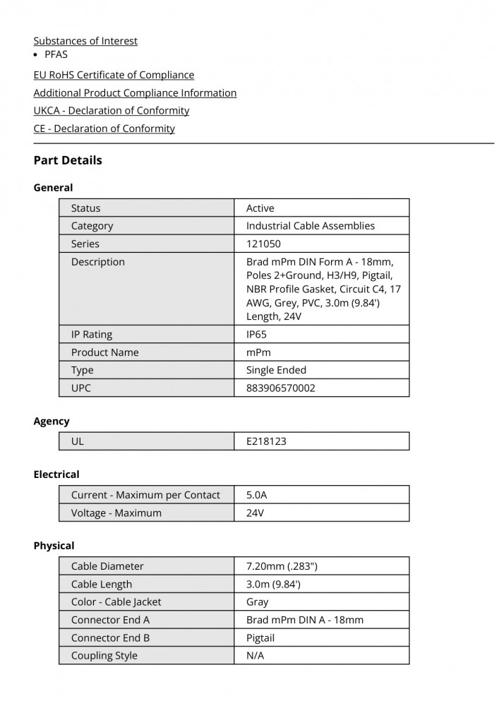 Molex technical document page 2