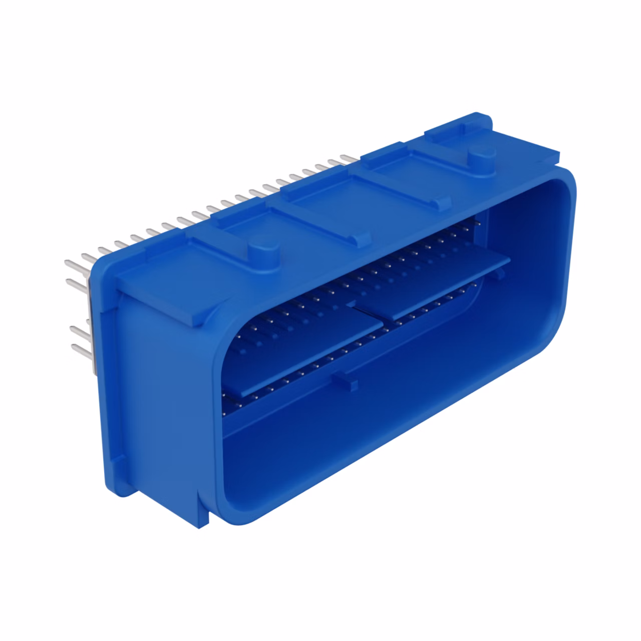 2.54mm Pitch, MX123 Header, 80 Circuits Shrouded Assembly, Qty(80) 0.64mm Square Signal Pins, Harness Side Key Code G, Blue (Ag Mate Side Finish) for sale