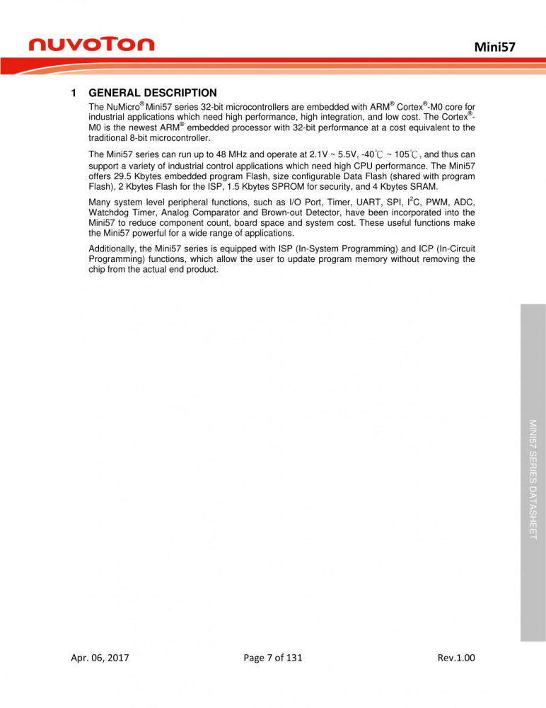 MINI57 datasheet preview page 7