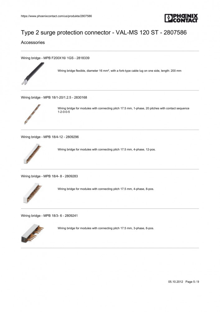Phoenix Contact 2807586 catalog page 5