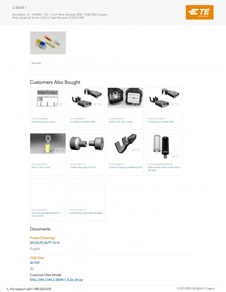TE Connectivity 2-35244-1 technical document page 4