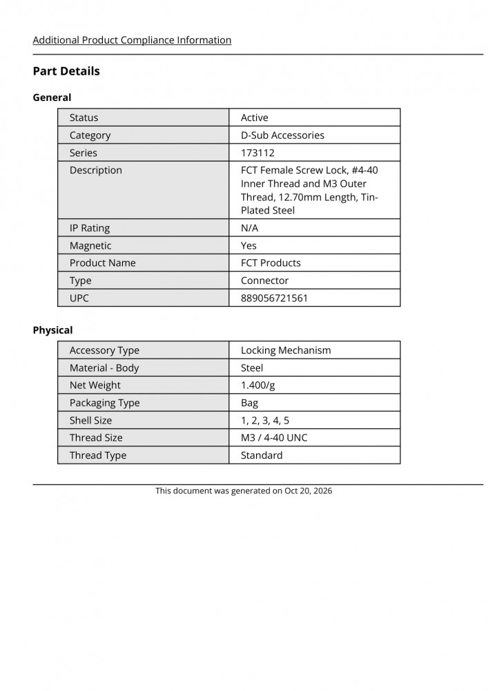 MOLEX 1731120273 drawing image, page 2