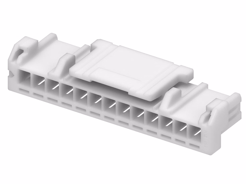 2.00mm Pitch, Micro-Lock Plus Receptacle Crimp Housing, Single Row, Positive Lock, 16 Circuits, Low-Halogen, Natural (White)